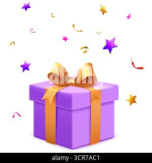 Festive artistic confetti. Celebration stars. Childish bright stars on ...