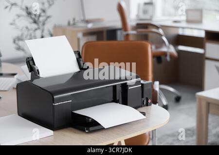 Sheets of paper in the scanner closeup Stock Photo - Alamy