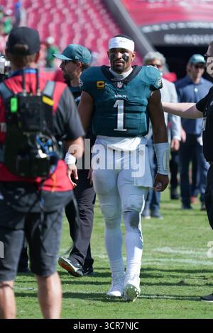 Philadelphia Eagles quarterback Jalen Hurts in action during an NFL ...