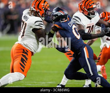 Cincinnati Bengals offensive tackle Amarius Mims arrives before an NFL ...