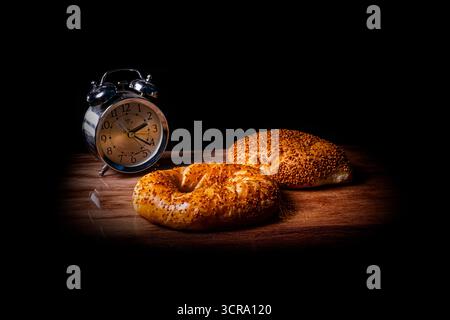 Traditional Turkish Breakfast Pastries Simit and Cheese-Filled Pastry ...
