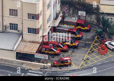 Gibraltar, UK. 19th Sep, 2025. The lettering "Gibraltar Fire and Rescue ...