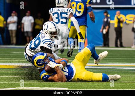 Indianapolis Colts cornerback Mekhi Blackmon (29) grabs at Seattle ...