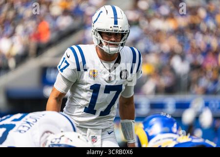 Indianapolis Colts quarterback Daniel Jones speaks during a news ...