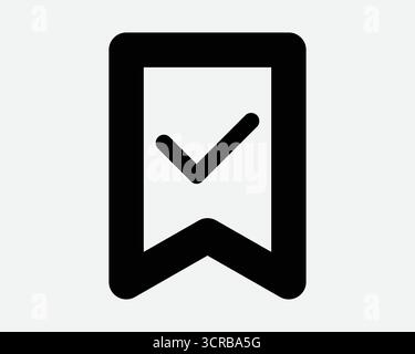 Book check mark icon in flat style. Bookmark approval vector ...