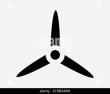 Three blade fan icon. Outline three blade fan vector icon color flat ...