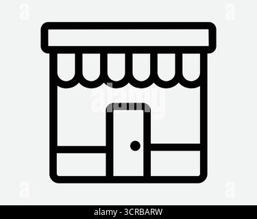 kiosk line icon, outline symbol, vector illustration, concept sign ...