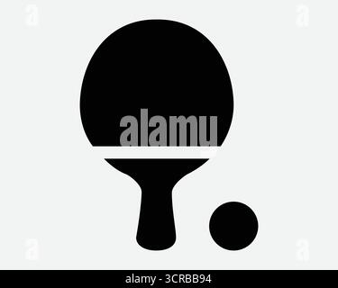 Ping Pong bat icon. Outline Ping Pong bat vector icon color flat ...