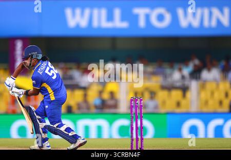 Chamari Athapaththu (captain) of Sri Lanka in action during the ICC ...