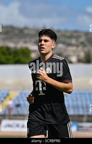 Paphos, Zypern. 30th Sep, 2025. Jubel der Bayer nach dem Treffer zum 0 ...