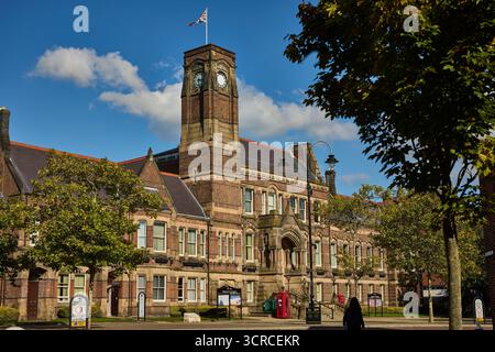 St Helens town hall built 1876 in the victorian style Stock Photo - Alamy
