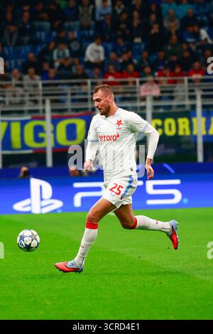 Tomas Chory of SK Slavia Praha seen in action during UEFA Champions ...