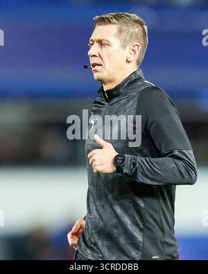 Referee, Matthew Donohue at warm up during the Sky Bet Championship ...