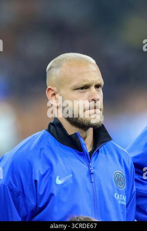 Inter Milan’s Federico Dimarco during the EA Sports FC italian Supercup ...