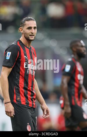 Adrien Rabiot of AC Milan in action during the Serie A football match ...