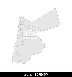 Jordan political map of administrative divisions Stock Vector Image ...