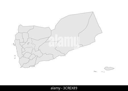 Yemen political map of administrative divisions - governorates and ...