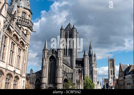 Ghent / Gent Belgium September 2025 Ottergem suspension bridge spanning ...