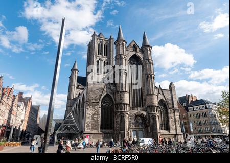 Ghent / Gent Belgium September 2025 Ottergem suspension bridge spanning ...