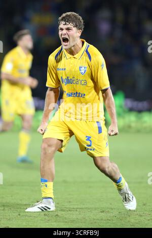 Gabriele Calvani of Frosinone Calcio is in action during the 8th day of ...