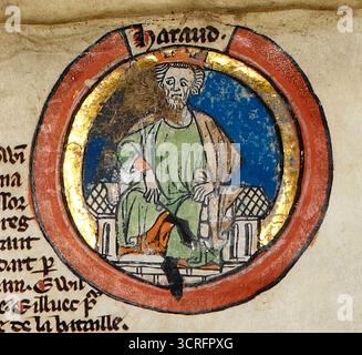 The death of Harold Godwinson at the Battle of Hastings Stock Photo - Alamy