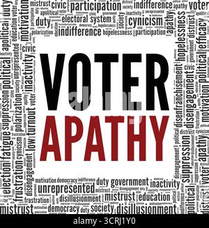 Apathy vector illustration word cloud isolated on a white background ...
