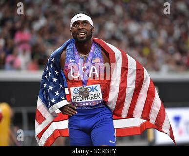 Kenneth Bednarek (USA) competing in the Men's 200 metres heats at the ...