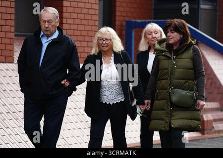 Karen Spragg (left) arrives at Leicester Crown Court, where she is ...
