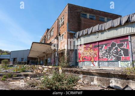 Urban decay: abandoned and derelict Torridge Vale Dairy, closed in 1993 ...