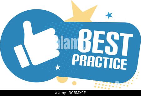 Best practice badge with thumbs up sign Stock Vector Image & Art - Alamy