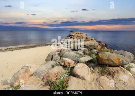Sandy beach at the Rigas bay in the town Saulkrasti, Latvia Stock Photo ...