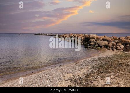 Sandy beach at the Rigas bay in the town Saulkrasti, Latvia Stock Photo ...