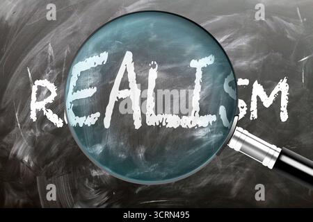 realism concept word on blackboard background Stock Photo - Alamy