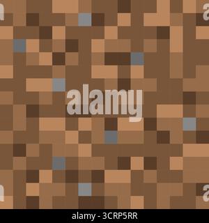 Pixel minecraft style cobblestone block background. Concept of game ...