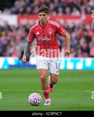 Nicolas Dominguez of Nottingham Forest seen in action during the ...