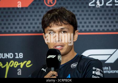 Alex Albon (Williams) attend the press conference during Day 3 of ...