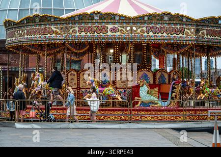 Traditional Carousel Ride at Greenwich – Vintage Fairground Attraction ...