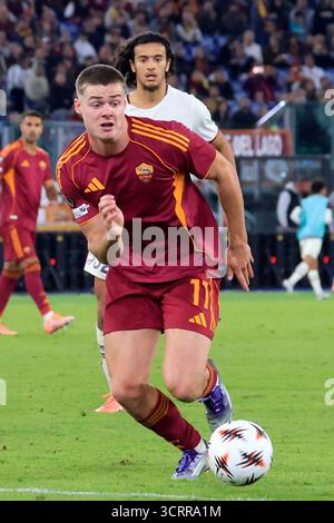 Evan Ferguson of AS Roma in action during the Serie A Enilive match ...