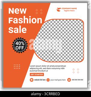 New collection fashion sale flyer template design Stock Vector Image ...