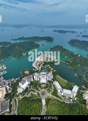 Aerial photography of Wanlv Lake Scenic Area in Dongyuan Xinfengjiang ...