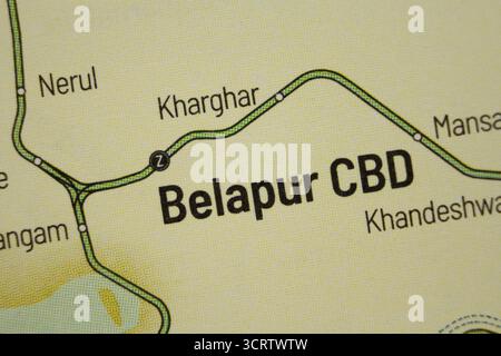 Belapur - India Railways junction schematic transport map train station ...