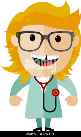 female doctor professional character vector illustration design Stock ...