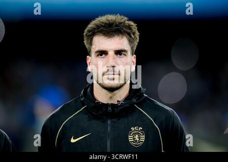 Lisbon, Portugal. 5 October 2025. Fotis Ioannidis forward of Sporting ...