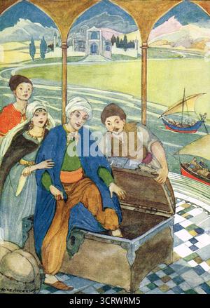 Stories from the Arabian nights - colour plate at page 139 Stock Photo ...