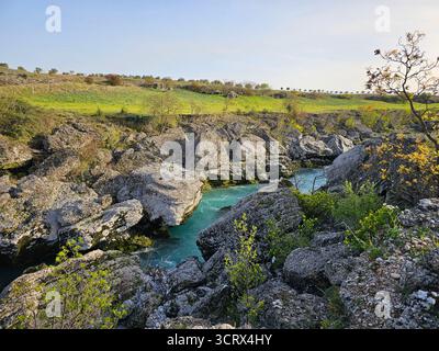 Cemi River (also known as the Cijevna River) in Podgorica, Montenegro ...