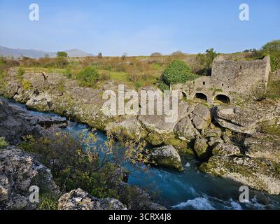 Cemi River (also known as the Cijevna River) in Podgorica, Montenegro ...