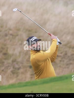 John Parry of England plays his second shot on the 9th hole during the ...