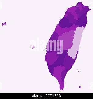 Taiwan blank outline map design Stock Vector Image & Art - Alamy