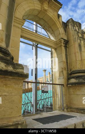 View on the ruins of the Royal Opera House in Valletta, Malta on ...