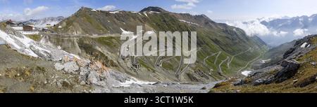 Panoramic view of the north ramp east ramp Ascent from pass road to ...
